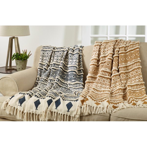 Saro Sevan Cotton Throw & Reviews | Wayfair